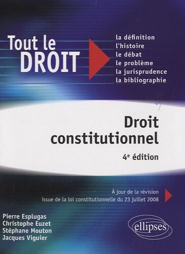 Droit constitutionnel Pierre Esplugas Christophe Euzet Stephane Mouton ...
