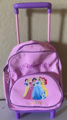 Disney Princess Princesses Rolling BACKPACK Pink TODDLER 10 INCHES | eBay