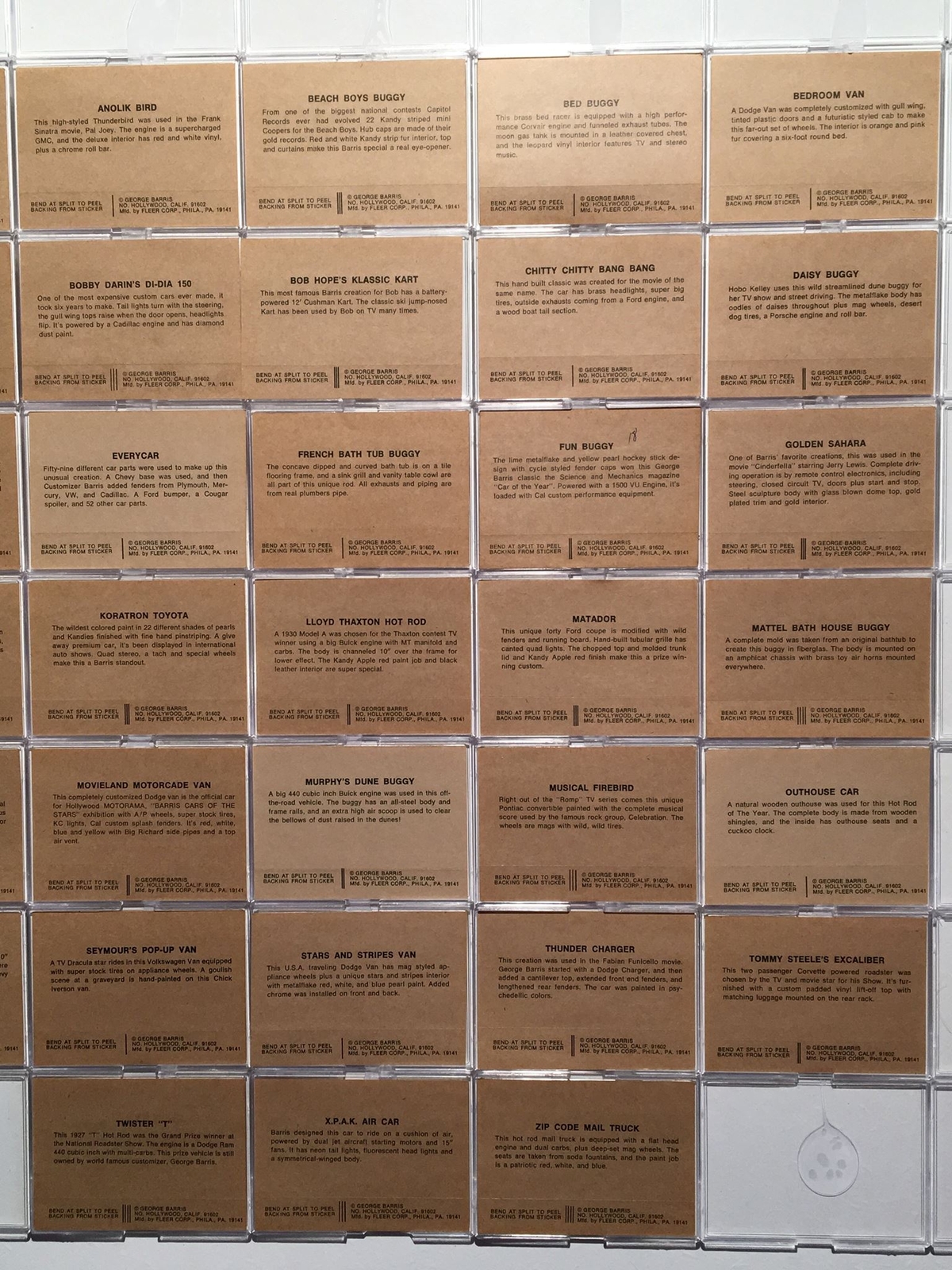 Kustom Cars - Series 2 George Barris 1975 Fleer 39 Sticker Vintage Card ...