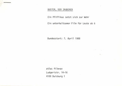 Buster, der Zauberer - Bille August - Mads Bugge Andersen - Presseheft ...