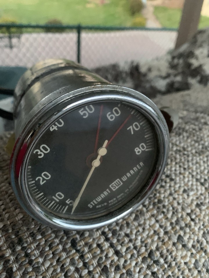 Vintage Stewart Warner 8,000 RPM Tachometer 8K Tach Hot Rod Old 50’s 60 ...