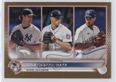2022 Series 1 League Leaders Gold /2022 Gerrit Cole Chris Flexen Steven ...
