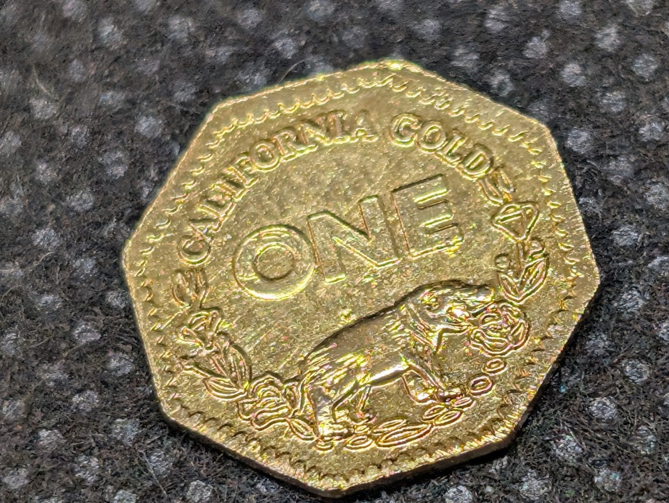 🔥 1898 CALIFORNIA FRACTIONAL PIONEER GOLD TOKEN INDIAN HEAR OCTAGON ONE ...