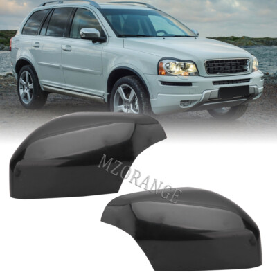 2PCS Door Wing Mirror Cover Cap For Volvo XC70 XC90 2007-2014 Black UK ...