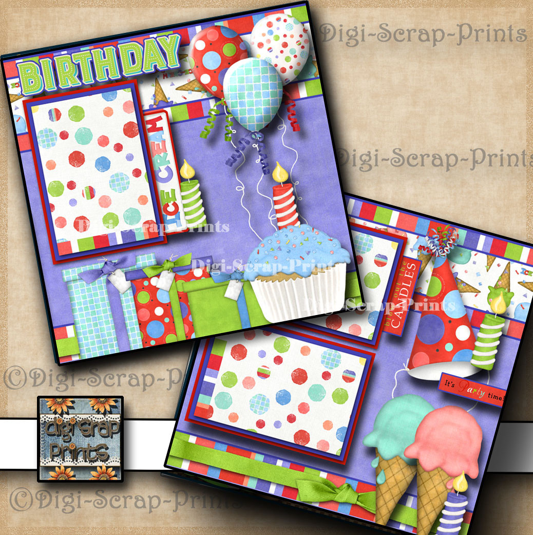 Birthday Scrapbook Paper To Print