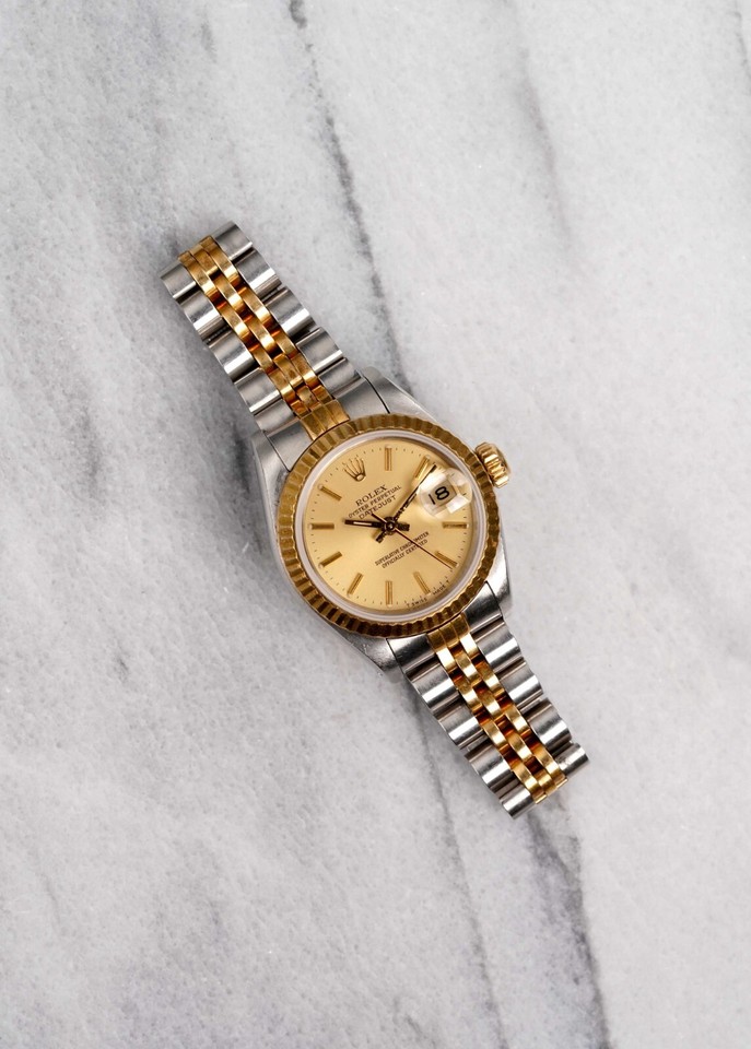 Vintage Rolex Ladies Datejust 80s Ref 69173 Automatic Gold Two Tone ...