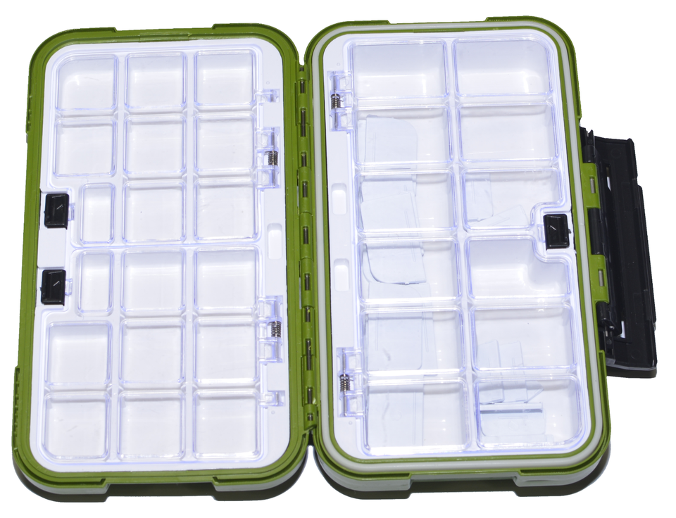 Fishing Tackle Box Lure Waterproof Compartments 2 Layer Hook Storage ...