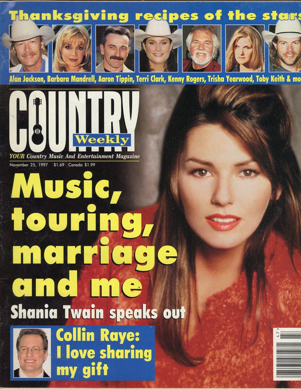 VINTAGE Nov 25 1997 Country Weekly Magazine Shania Twain Collin Raye | eBay