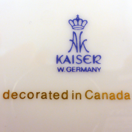 KAISER Plate Floral 7.75" made in Germany painted in Canada NEW NEVER ...