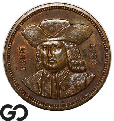 1862/1882 Penn Token of Bicentennial Celebration | eBay