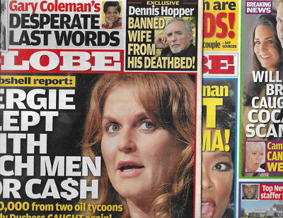 Globe Tabloid Magazine Oprah Barack Obama Kate Middleton Dr Phil Lot of ...