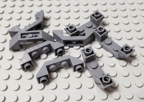 LEGO New Lot of 8 Dark Bluish Gray 4x1 Double Inverted Cockpit Slopes ...