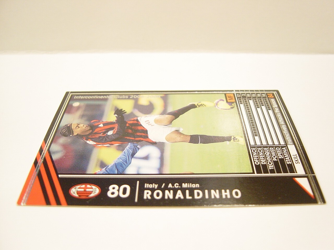 Panini WCCF 2008-09 Ronaldinho Gaúcho 1980 Brazil No.80 AC Milan Italy ...