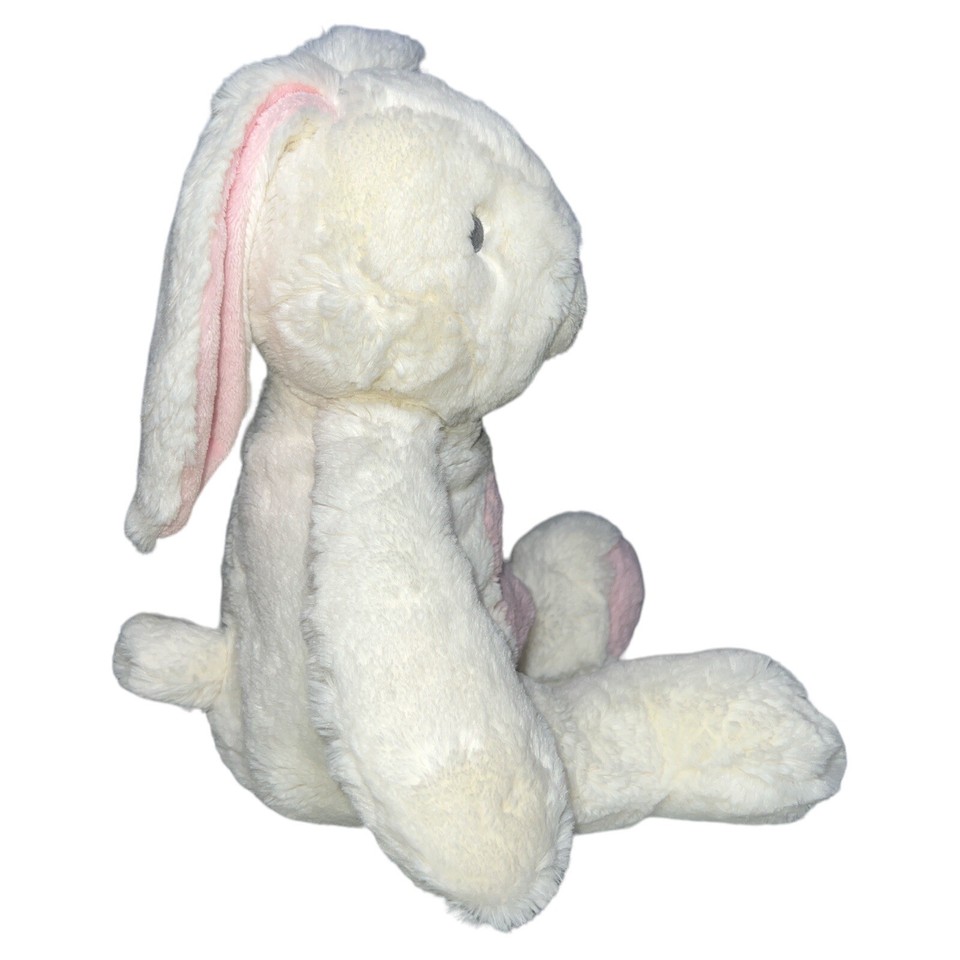 Aurora Baby White Pink Bun Bun Bunny Rabbit Plush 16” Stuffed Animal ...