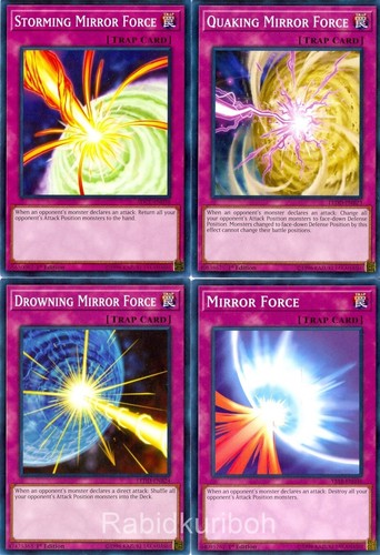 Yugioh Drowning Mirror Force + Storming Mirror + Quaking Mirror ...
