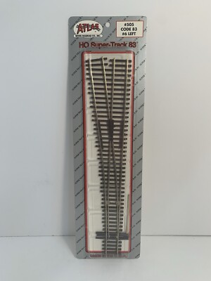 Atlas HO Scale Code 83 Super Switch Left Hand #6 Turnout #505 | eBay
