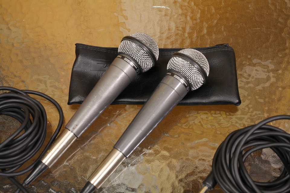 pair Realistic Highball classic Shure dynamic microphones working early ...