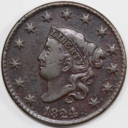 1824 1c N-5 Coronet or Matron Head Large Cent w/Tags | eBay