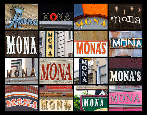 MONA Name Poster featuring photos of actual signs | eBay