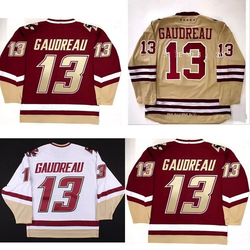 Retro Gaudreau #13 Hockey Jerseys High School Custom Name SewnYouth/Men ...