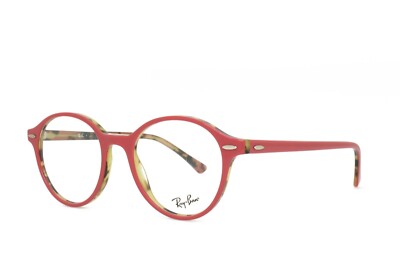 Ray-Ban RED-PINK TORTOISE Eyeglasses New Authentic 7118 5714 50-19-145 ...