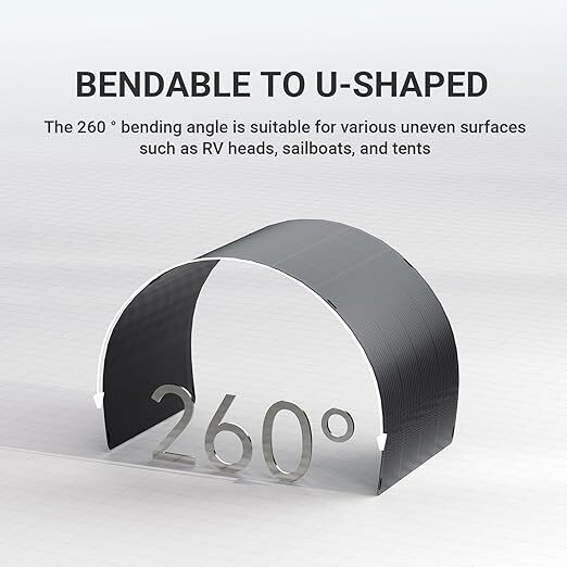 ALLPOWERS SF200 Flexible Solar Panel 200W 32V IP68 Monocrystalline ...