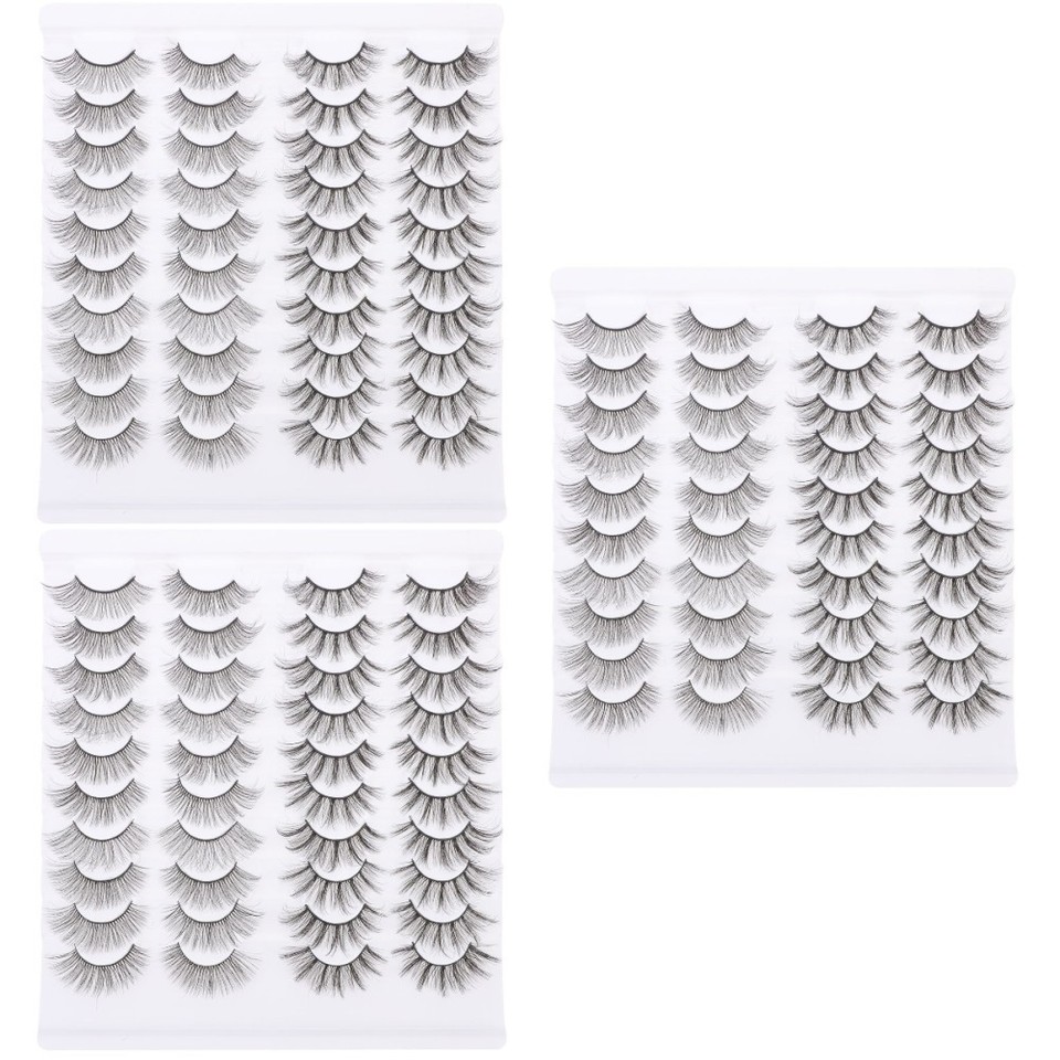 20 Pairs Realistic Eyelashes Girl False Eyelashes Beautiful Makeup ...