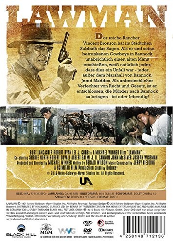Lawman (DVD) Lancaster Burt Ryan Robert Cobb Lee J. Duvall North (UK ...
