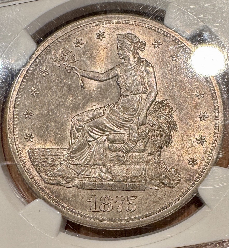1875 S US TRADE DOLLAR COIN NGC AU 58 GORGEOUS FLASHY ORIGINAL COIN! | eBay