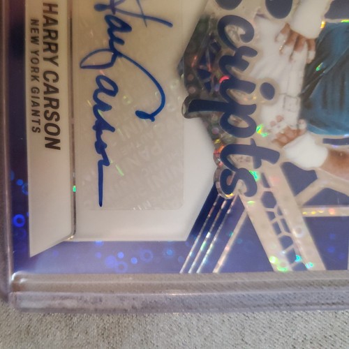 2024 Panini Mosaic Harry Carson Scripts Prizm AUTO SC-HCN New York ...