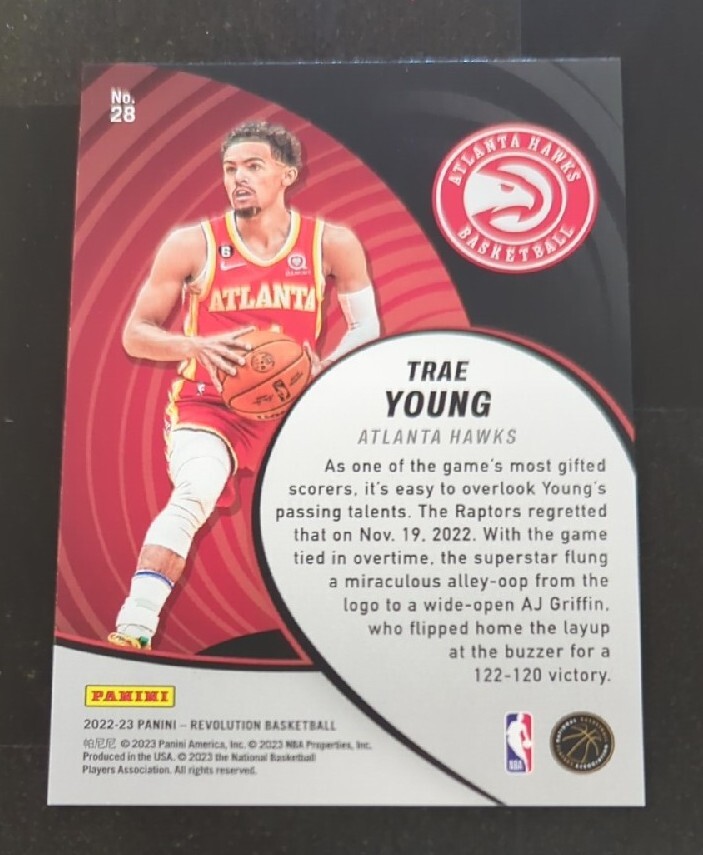 🏀2022-23 Trae Young Panini Revolution Vortex Insert 28 Card NM Atlanta ...
