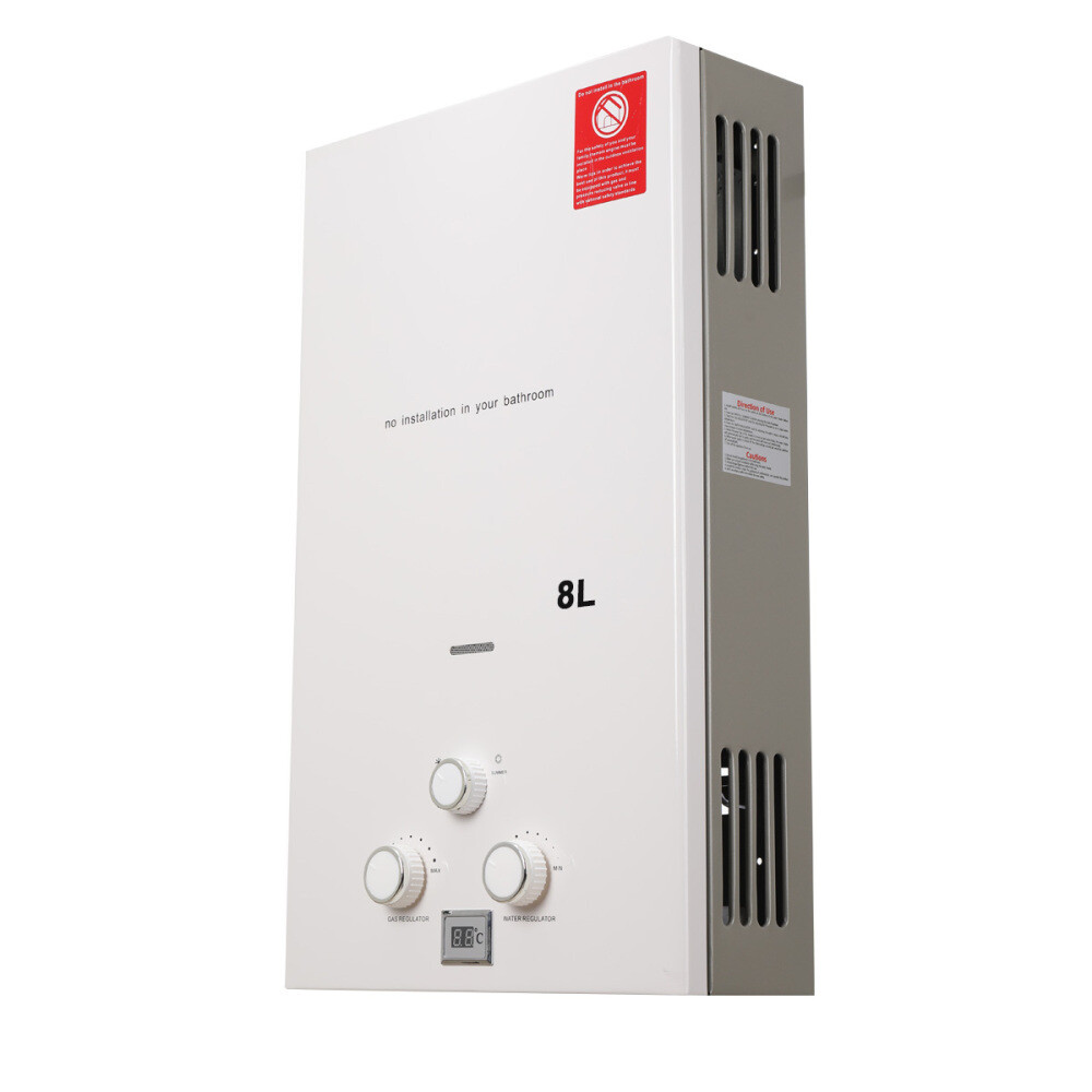 8L LPG Gas Hot Water Heater Instant Propane Gas Water Heater w/ Shower ...