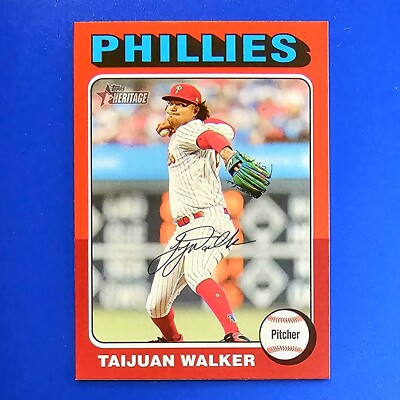 2024 Topps Heritage Red Border Taijuan Walker #384 SP Philadelphia ...