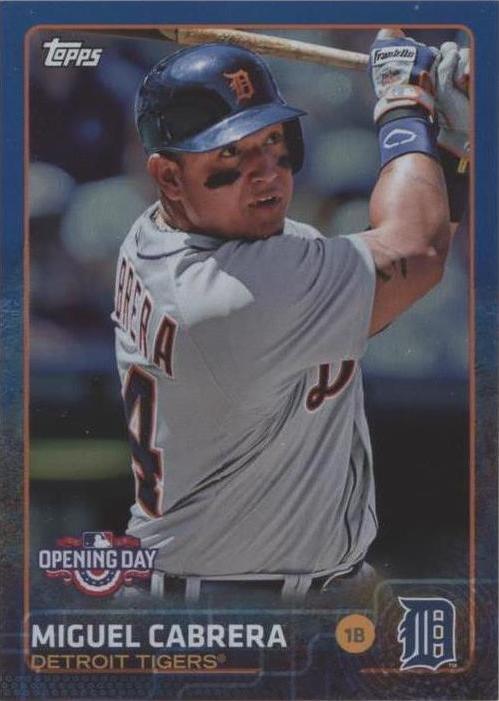 2015 Topps Opening Day - Miguel Cabrera #20 Opening Day Edition Blue ...