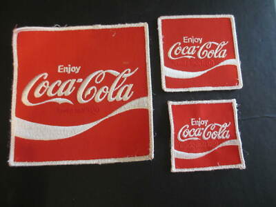 VINTAGE LOT OF THREE COCA COLA UNIFORM PATCHES ASSORTED SIZES | eBay