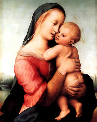 Detail of the 'Tempi' Madonna Painting by Raphael 8x10" Art Print (High ...