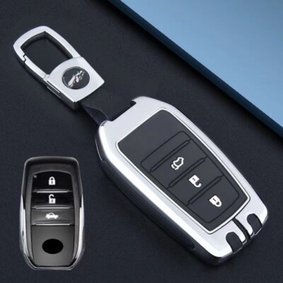 Zinc Alloy Key Fob Case Cover For Toyota Hilux Land Cruiser Riez RAV4 ...