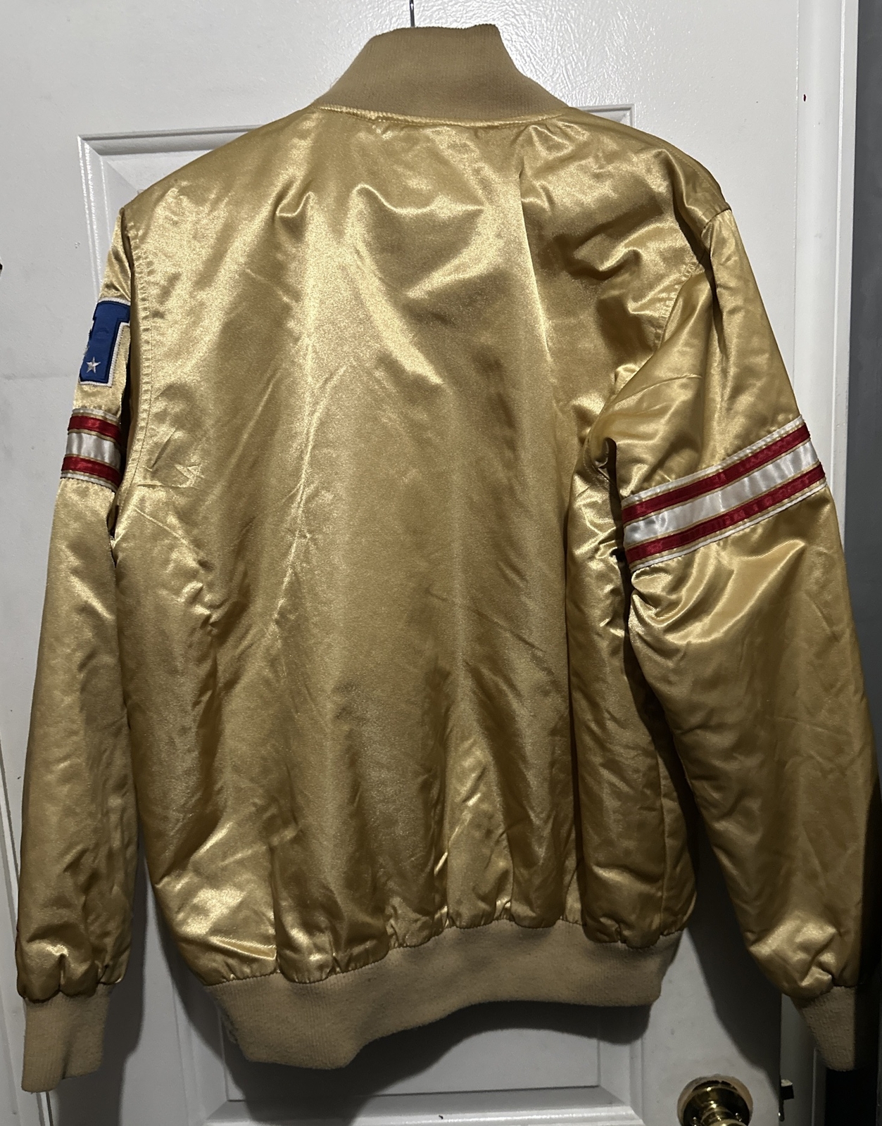 New San Francisco 49ers Gold Satin Jacket Official NFL Team Apparel SF ...