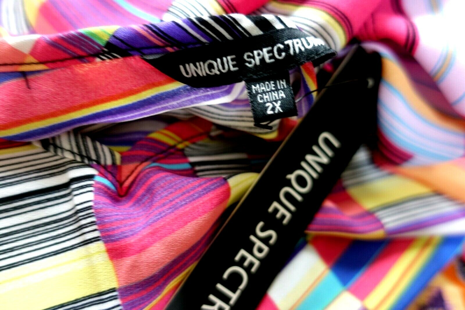 Unique Spectrum Women Plus Size 1x 2x 3x Striped Chiffon Top Blouse ...