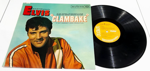 ELVIS PRESLEY'S Clambake Soundtrack SF 7917 STEREO LARGE ORANGE LABEL ...