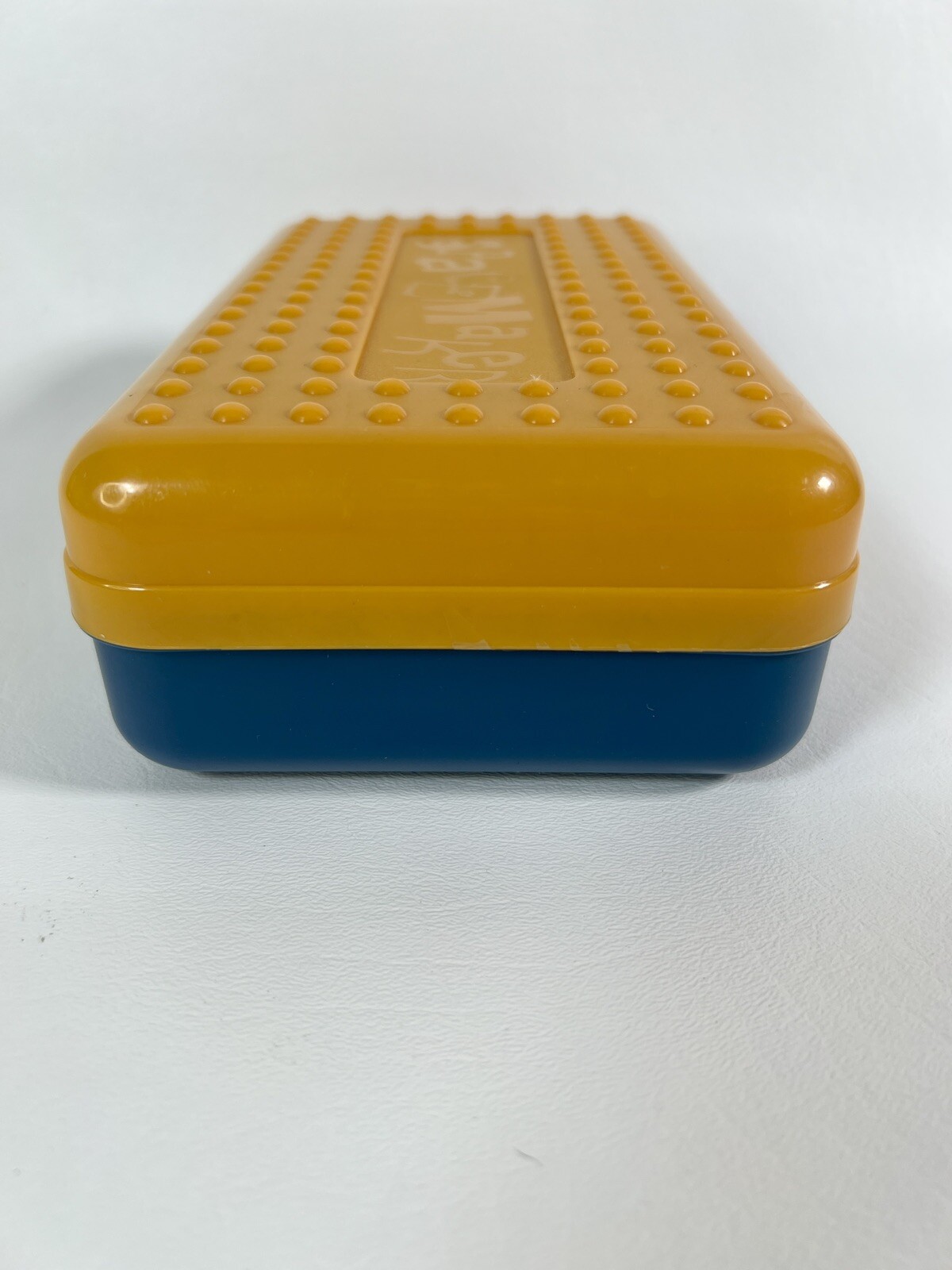 Vintage 90s Spacemaker Hard Pencil Case Box Mustard Top Frosted Teal ...