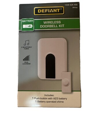 🆕1 NEW Defiant Wireless Plug-in Doorbell Kit 1008 626 455 | eBay