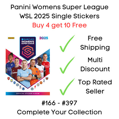 Panini Women's Super League WSL 2025 Stickers #166 - 397 Buy 4 get 10 ...