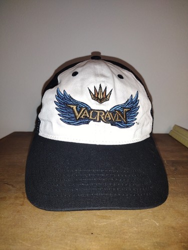 Cedar Point Navy Black white Adjustable Hat Valravn Roller Coaster 100% ...