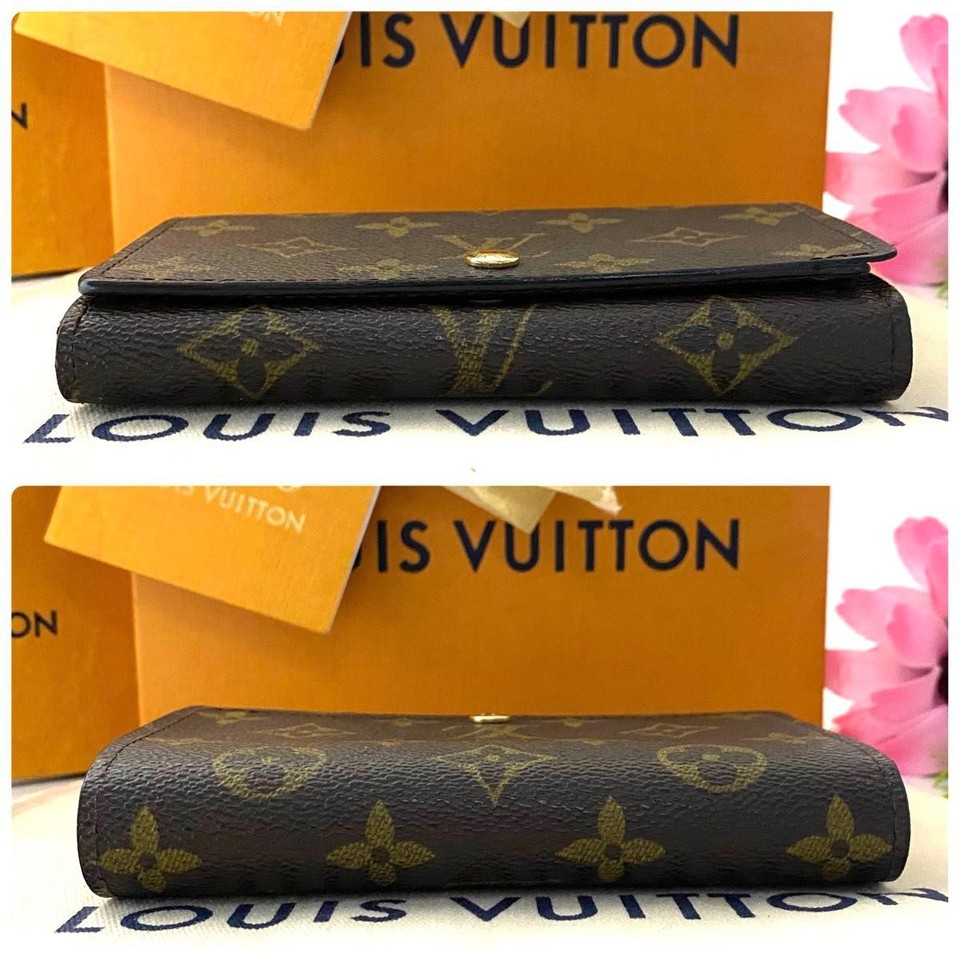 Louis Vuitton Tresor Monogram Bi-fold L-shaped zipper Brown Brown | eBay