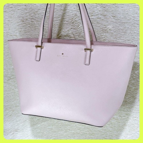 Kate Spade New York Pink Leather Tote Bag A4 Shoulder Mother’s Bag | eBay
