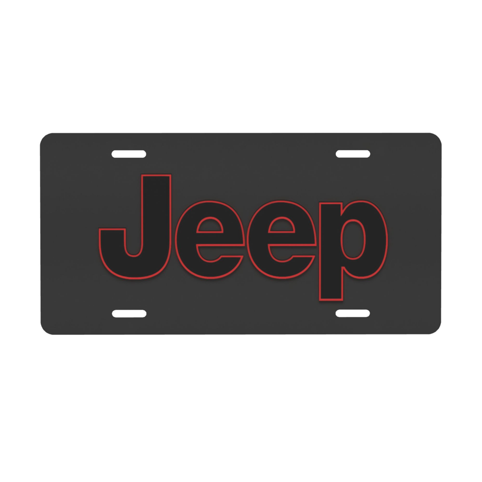 Jeep Vanity License Plate Car Tag Aluminum Metal Black Background | eBay