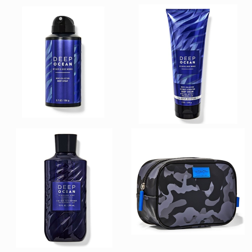 Bath & Body Works Men's Collection DEEP OCEAN Body Spray, Cream, Wash ...