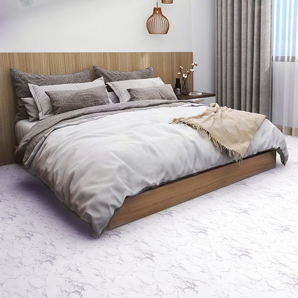 10M PVC Marble Effect Flooring Lino Roll Self Adhesive Vinyl Floor ...