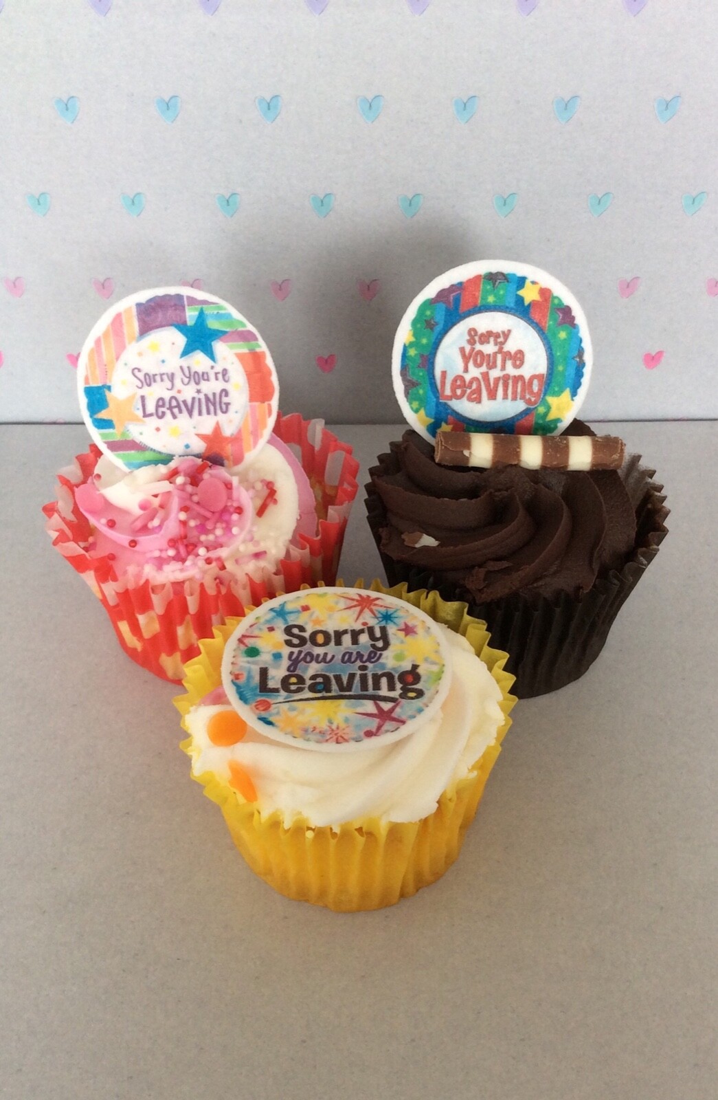 24 Sorry You're Leaving Cupcake Cake Toppers Edible Rice Wafer Paper ...